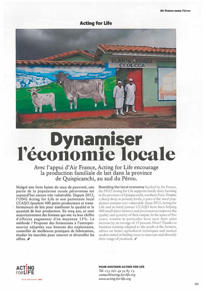 Boosting the local economy - Acting for Life